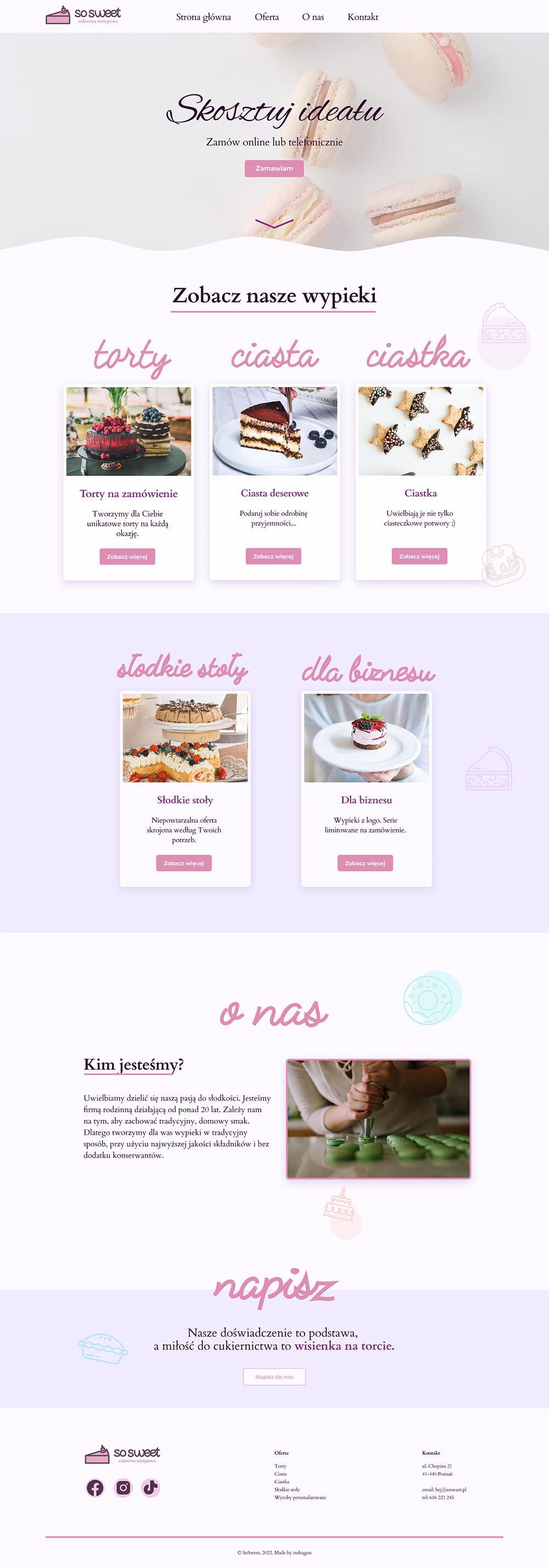 cukiernia - strona internetowa | indragon: modern web marketing